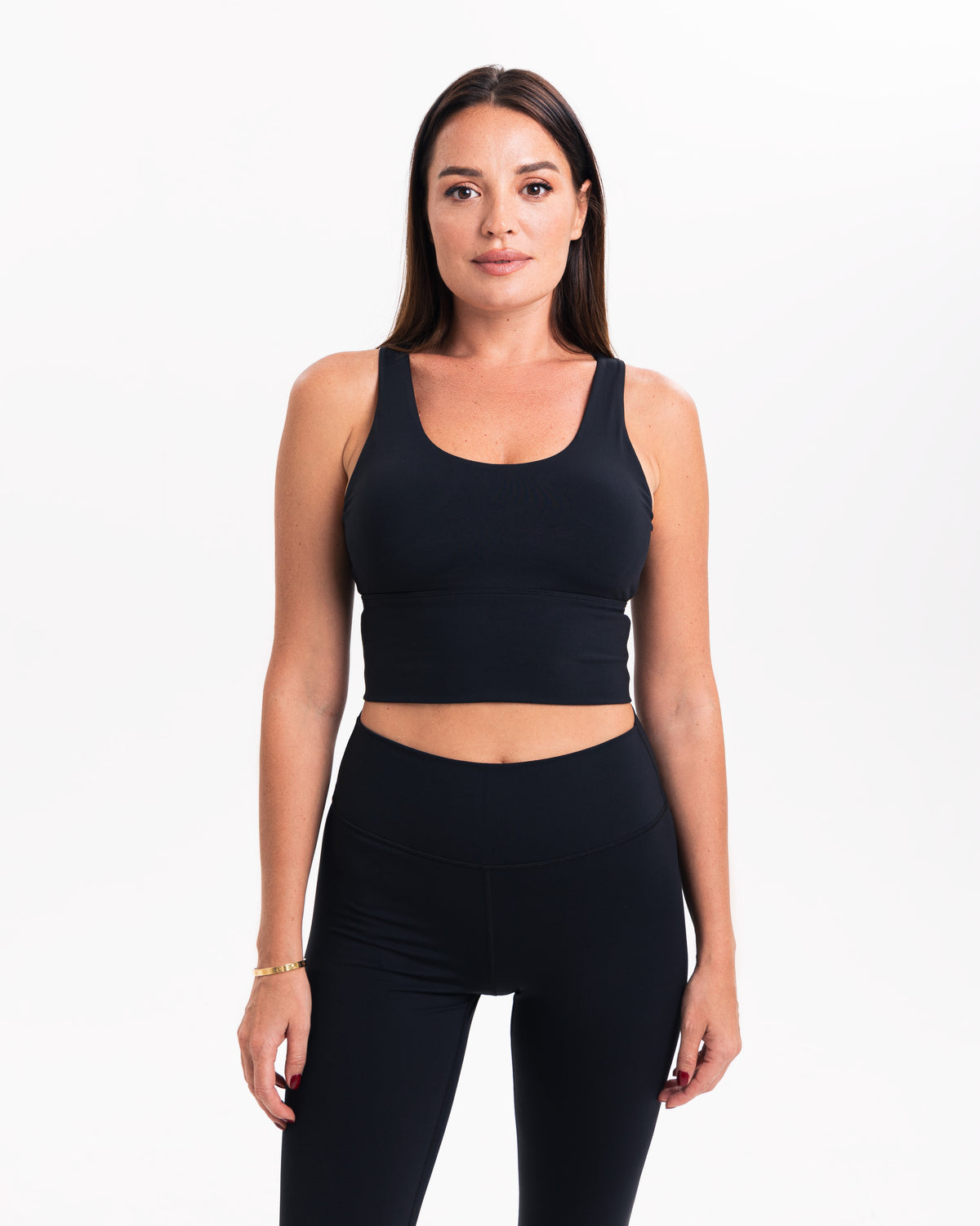 Essential Racerback Sports Bra, Black